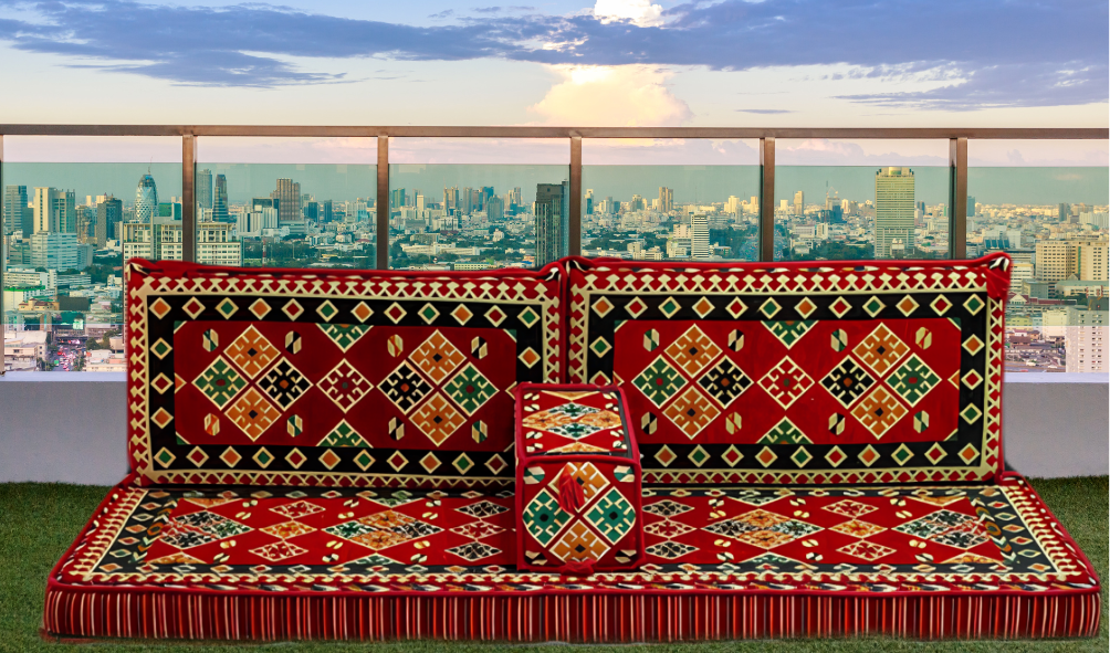 Arabian Majlis & Divan Set (Floor Cushions) Red Square – Istanbul ...