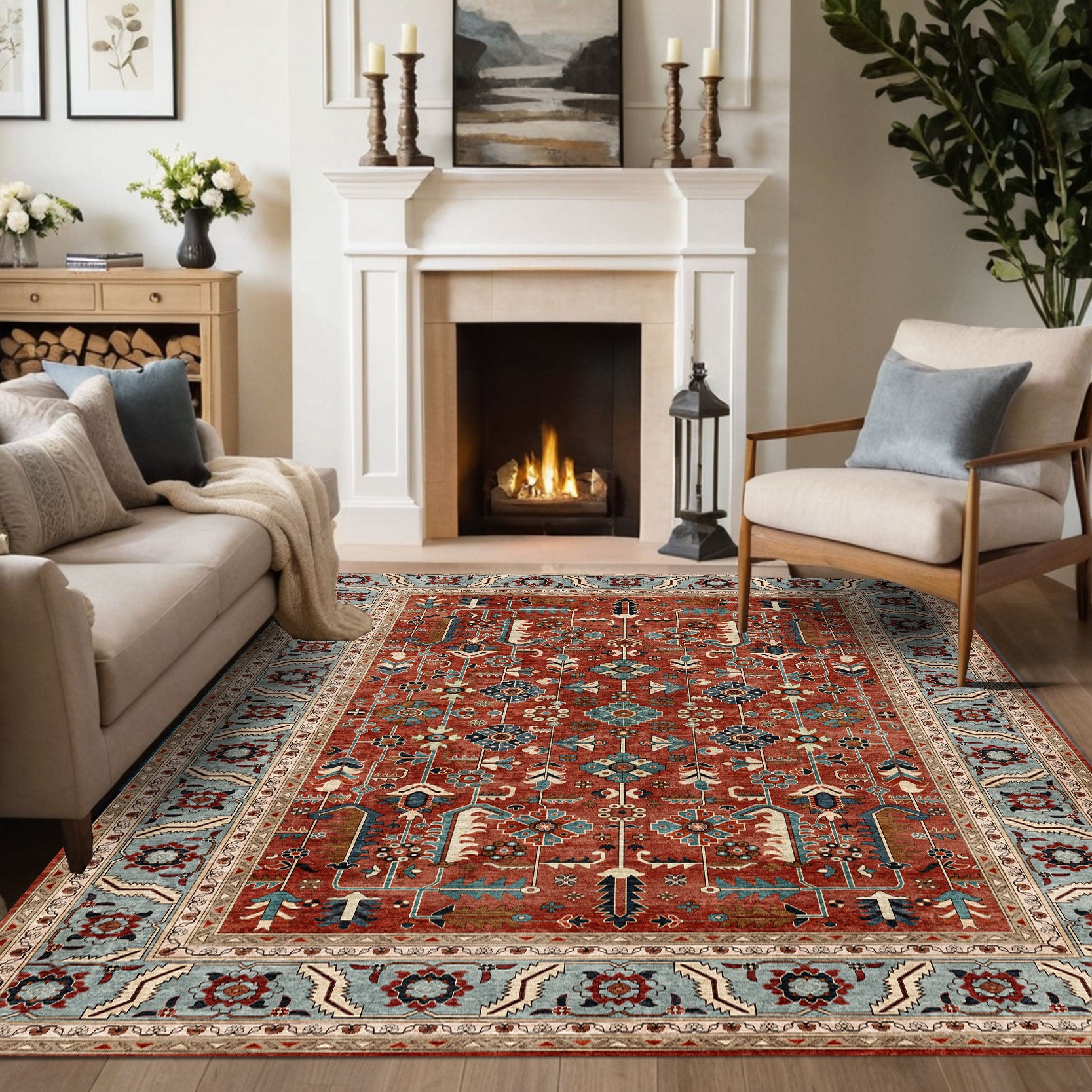 Vintage Red Persian Rug | Istanbul Authentic Bazaar