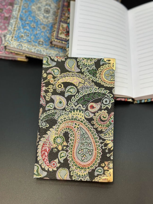 Handmade Fabric Notebook S - Kilim Black – Istanbul Authentic Bazaar
